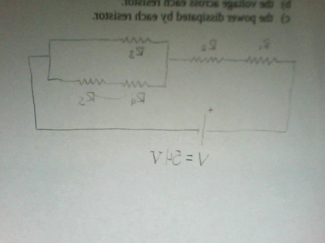 Solved for the following circuit find: a- current through | Chegg.com