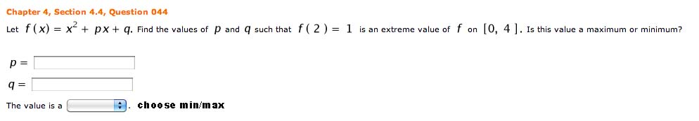 Solved Let f ( x) = x2 + px + q. Find the values of p and q | Chegg.com