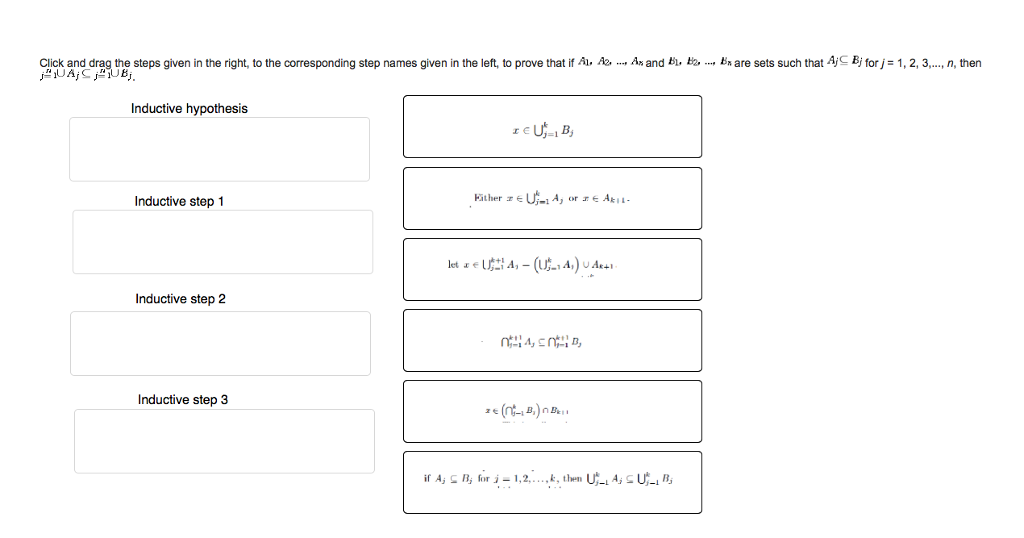 Solved Click and dra the steps given in the right, to the | Chegg.com
