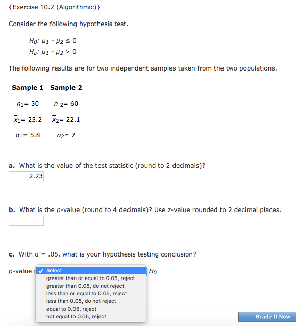 Solved Consider the following hypothesis test. The following | Chegg.com