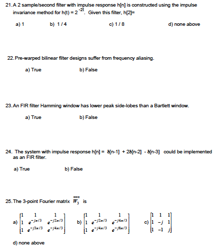 Solved A 2 sample/second filter with impulse response h[n] | Chegg.com