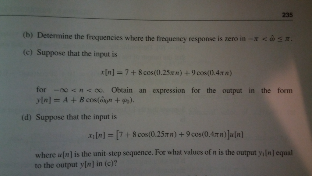 Solved (c) Determine the difference equation of the | Chegg.com