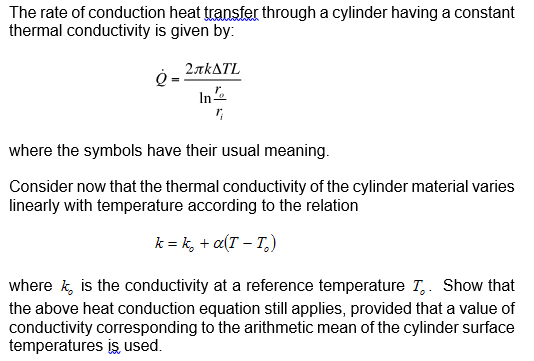 Solved The rate of conduction heat transfer through a | Chegg.com