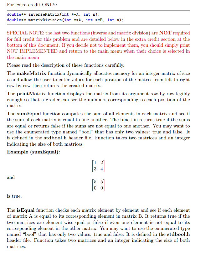 Solved A dynamic integer matrix is a two dimensional array | Chegg.com