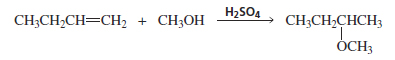 Solved CH3CH2CH=CH2 + CH3OH | Chegg.com