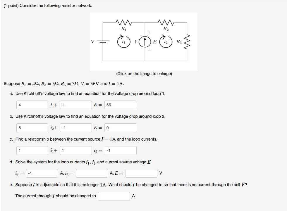 Solved 1 point) Consider the following resistor network: R1 | Chegg.com Solved 1 point) Consider the following resistor network: R1 | Chegg.com