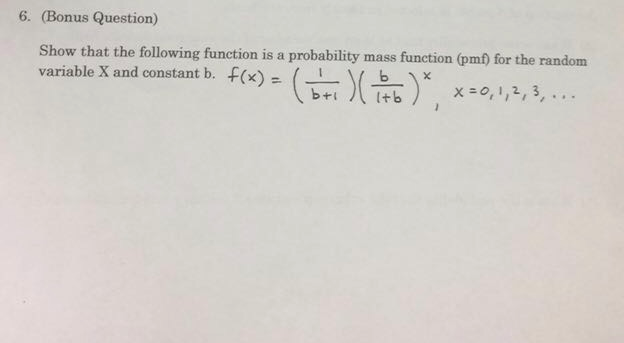 Solved Show that the following function is a probability | Chegg.com