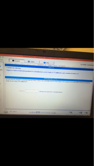 Solved If 316 rods are sampled at random force the batch, | Chegg.com