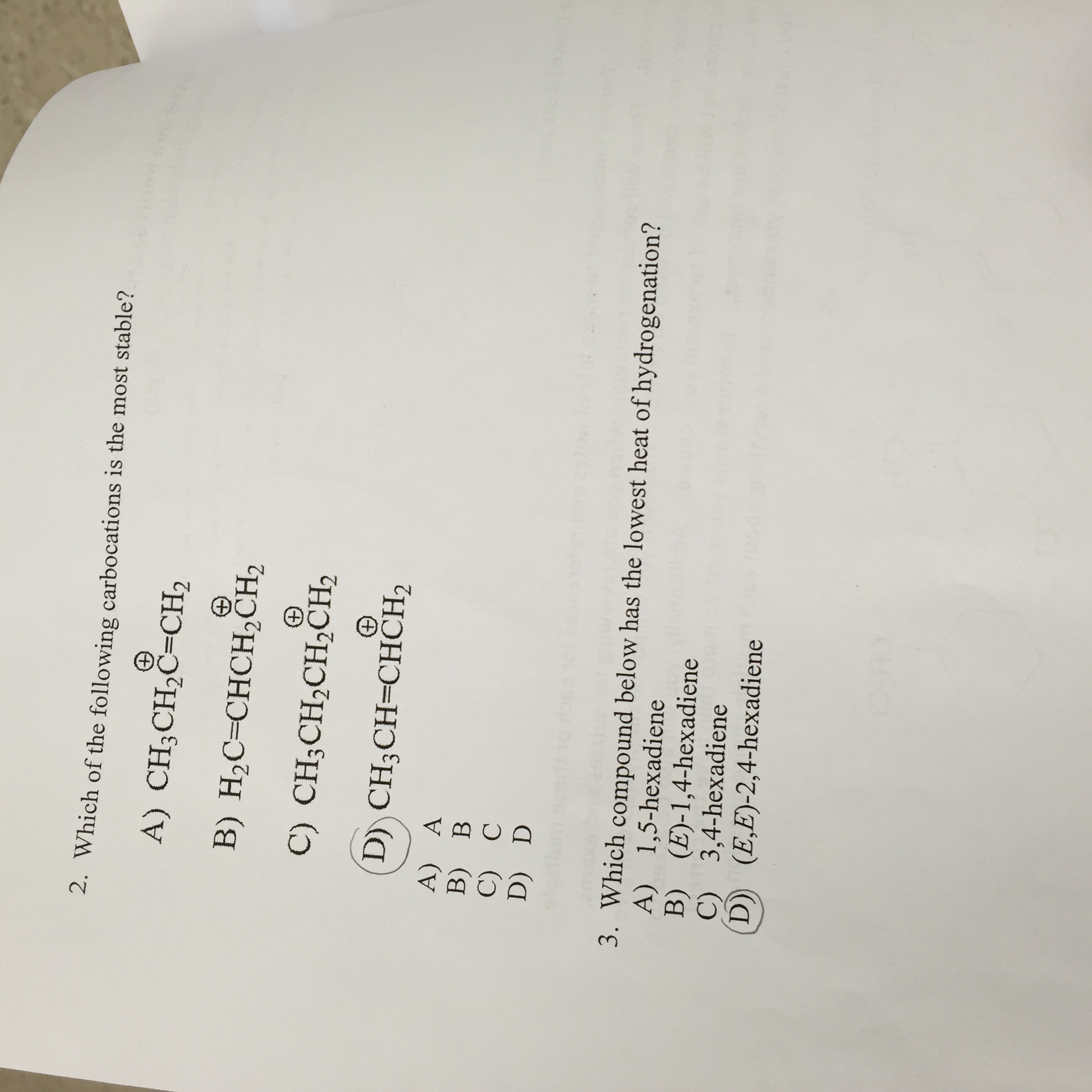 Solved 2 Explain How And Why D Is The Answer 3 Explain
