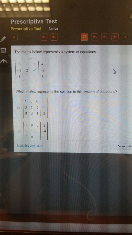 Solved Prescriptive Test Prescriptive Test Active The matrix | Chegg.com