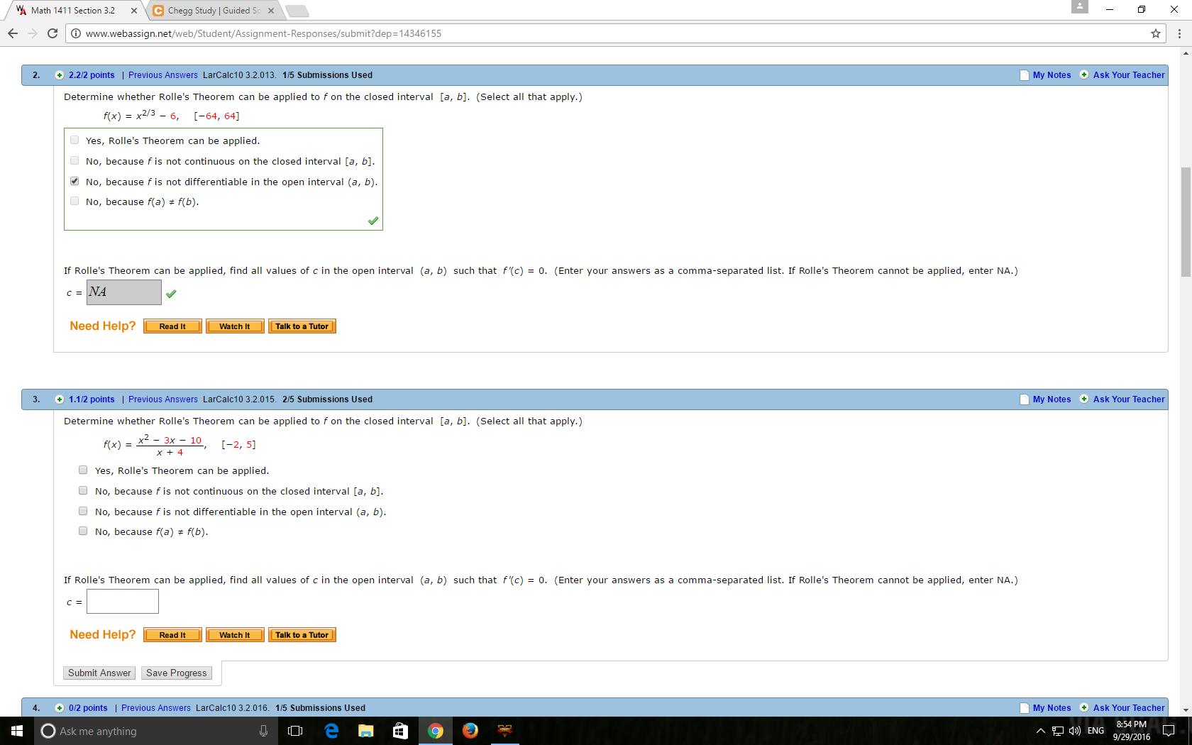 Solved VA Math 1411 Section 3.2 x C Chegg Study IGuided S C | Chegg.com