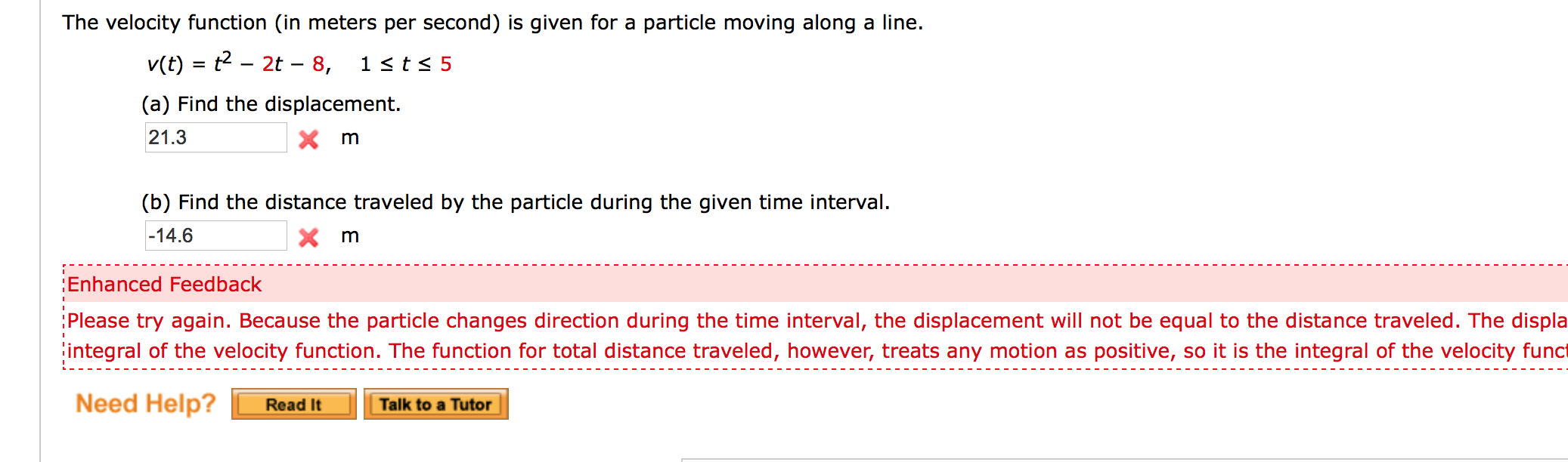 Solved The velocity function (in meters per second) is given | Chegg.com