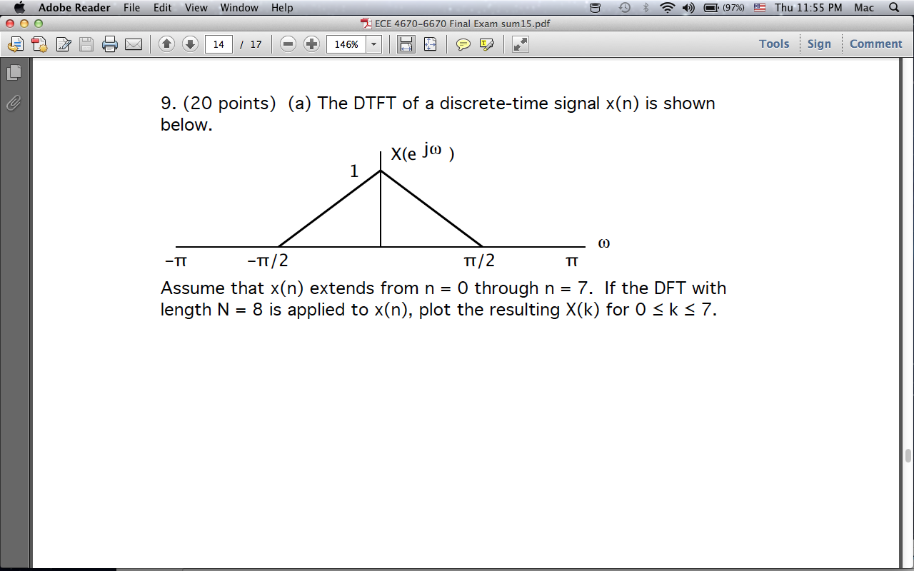 Solved (b) If we append 8 zeros to the x(n) described above | Chegg.com