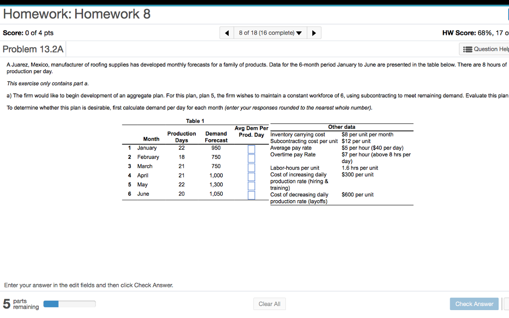 Solved Homework: Homework 8 8 of 18 (16 complete) HW | Chegg.com