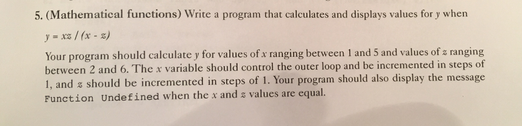 Solved 5 Mathematical Functions Write A Program That 0487