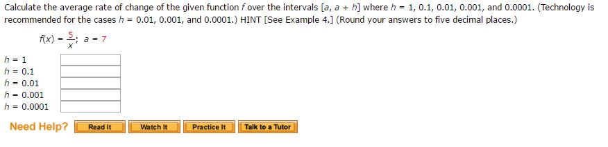 Solved Calculate the average rate of change of the given | Chegg.com
