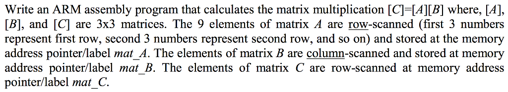 Solved Write an ARM assembly program that calculates the | Chegg.com