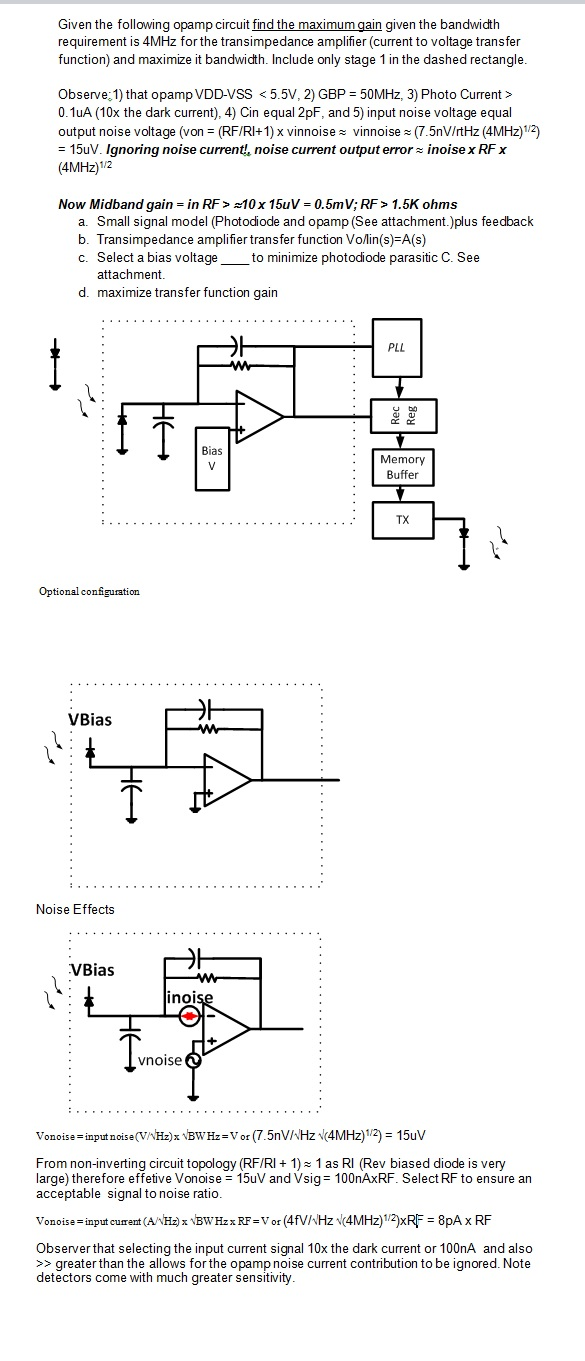 Given the following opamp circuit find the maximum | Chegg.com