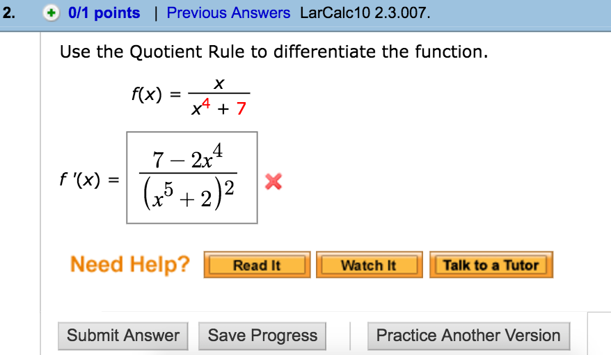 Solved 2. 0/1 points l Previous Answers LarCalc10 2.3.007. | Chegg.com Solved 2. 0/1 points l Previous Answers LarCalc10 2.3.007. | Chegg.com