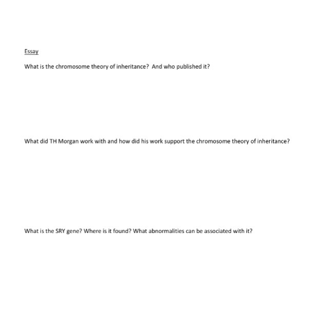 Solved What s the chromosome theory of inheritance? And who | Chegg.com