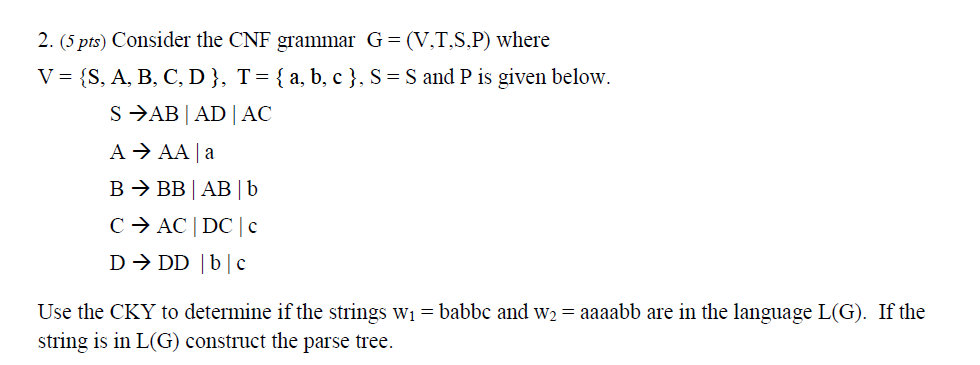 Solved This question is about the context-free grammar, | Chegg.com