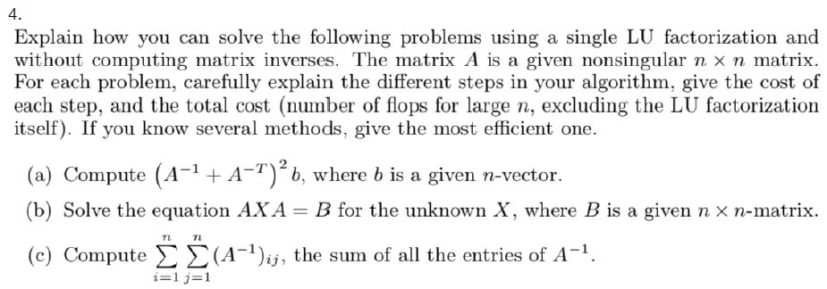 Solved 4 Explain How You Can Solve The Following Problems