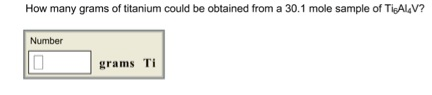 Solved How many grams of titanium could be obtained from a | Chegg.com