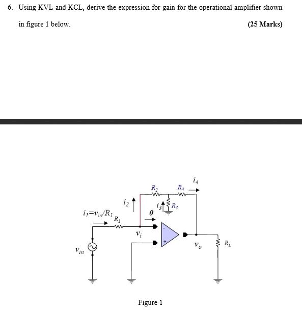 Solved Using KVL and KCL, derive the expression for gain for | Chegg.com