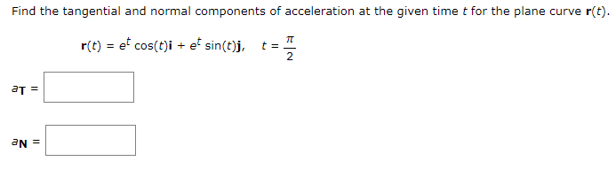Solved Find the tangential and normal components of | Chegg.com