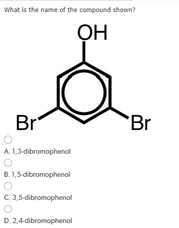 Solved What is the name of the compound shown? A. 1, | Chegg.com