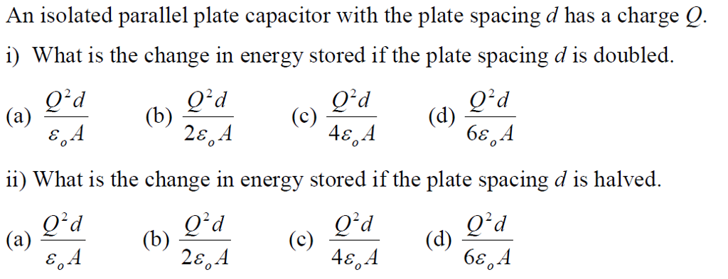 Solved An isolated parallel plate capacitor with the plate | Chegg.com