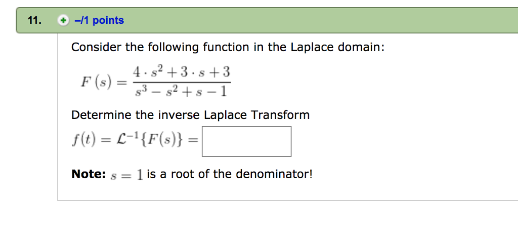 Solved 11. -1 points Consider the following function in the | Chegg.com