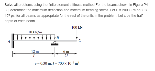 Solved Solve all problems using the finite element stiffness | Chegg.com
