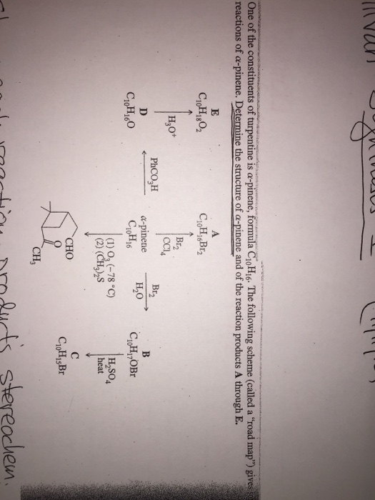 Solved One of the constituents of turpentine is a-pinene, | Chegg.com