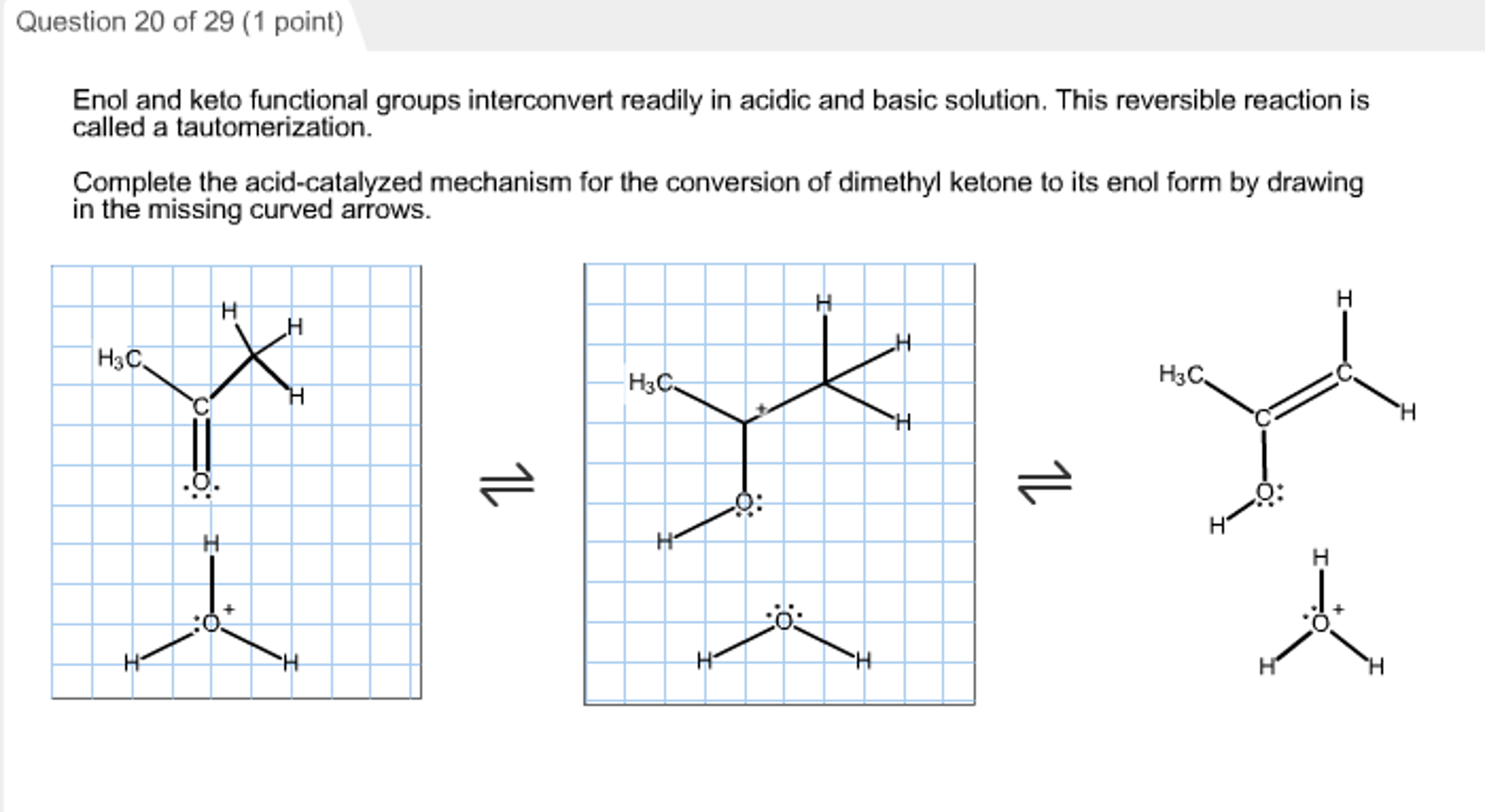 Solved Question 20 of 29 (1 point) Enol and keto functional | Chegg.com