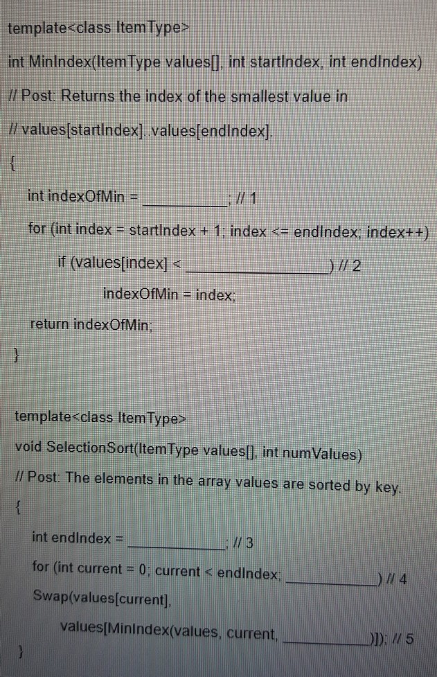 Solved template class Item Type> void BubbleUp(ltem Type | Chegg.com