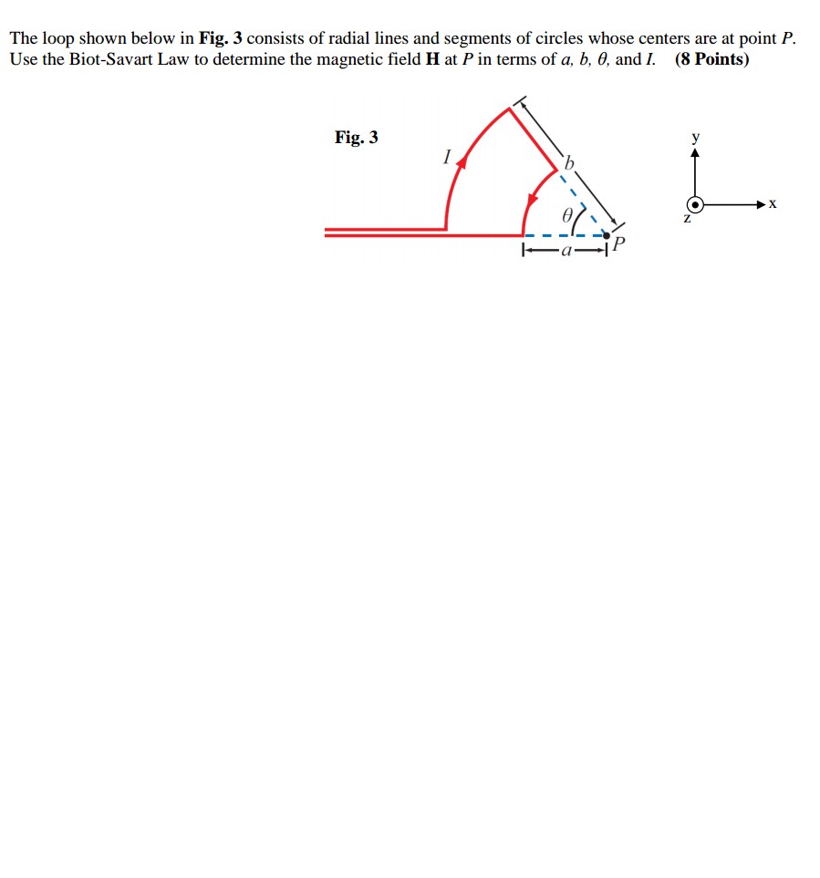 Solved The loop shown below in Fig. 3 consists of radial | Chegg.com