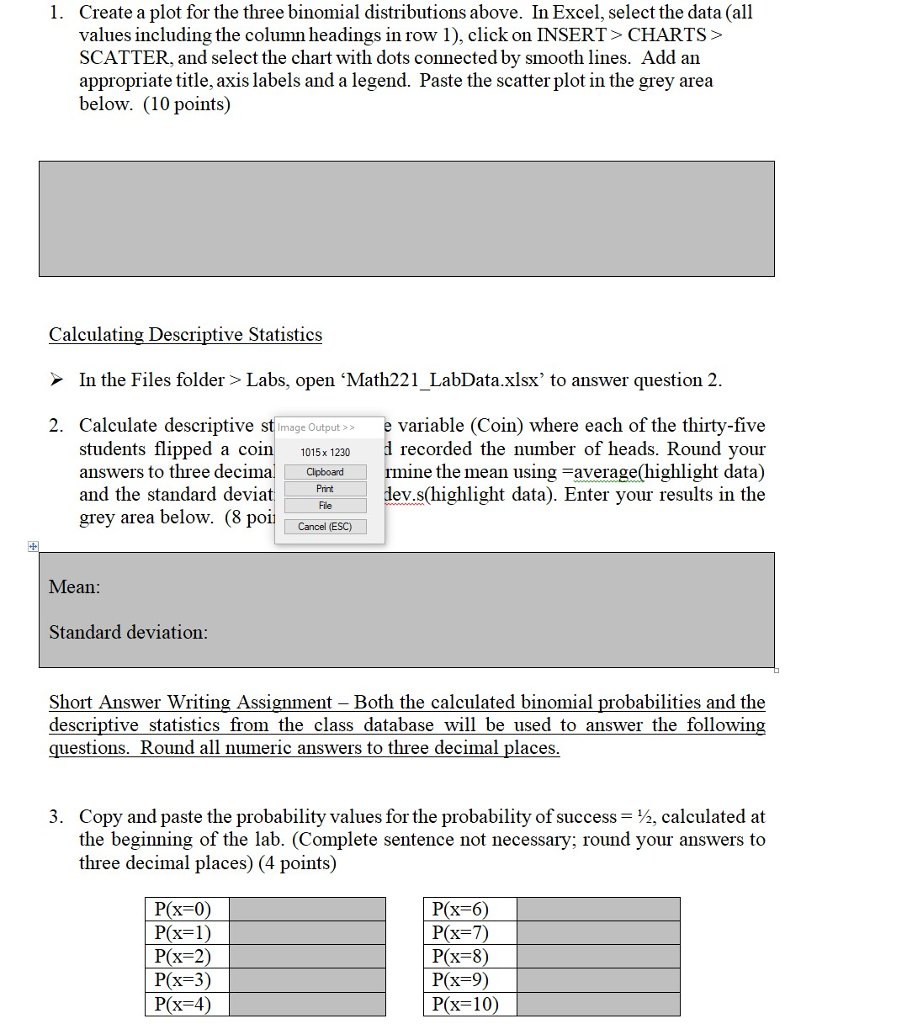 Solved Statistical Concepts . Probability * Binomial | Chegg.com