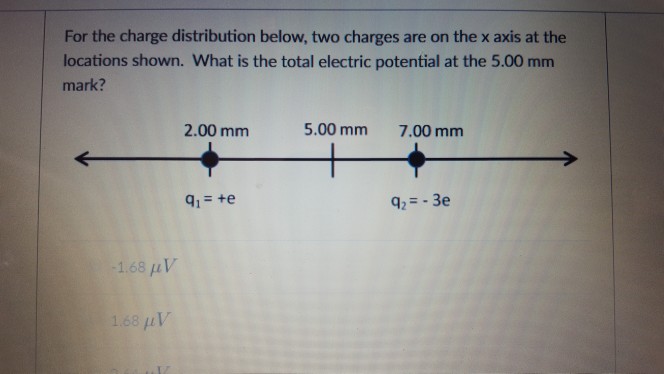 Solved For the charge distribution below, two charges are on | Chegg.com