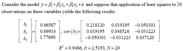 Consider the model y一月+屆%, +/34 + e and suppose that | Chegg.com