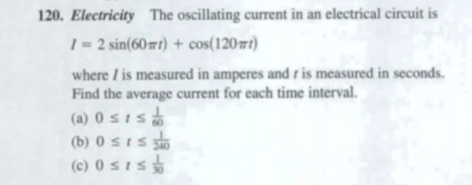Solved 120. Electricity The oscillating current in an | Chegg.com