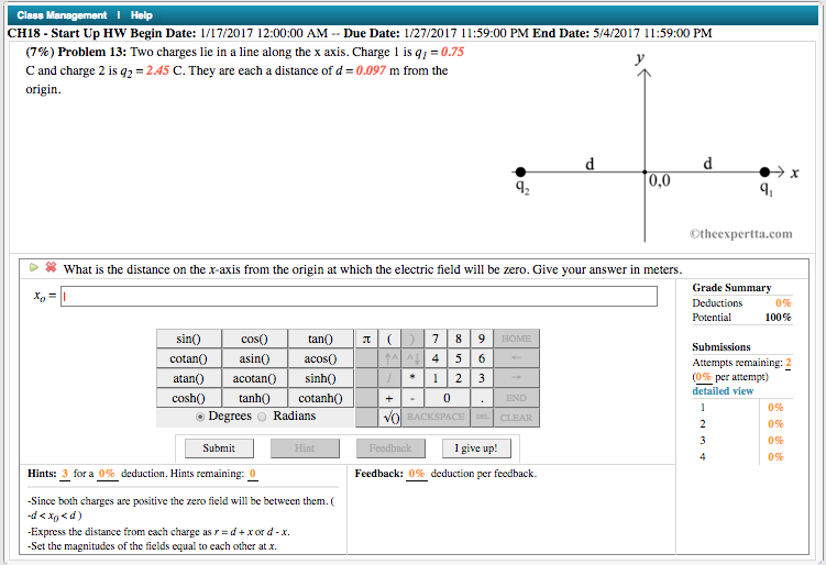 Solved Two charges lie in a line along the x axis. Charge 1 | Chegg.com