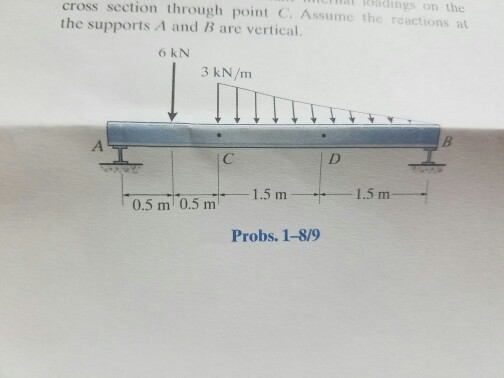 Solved cross section through point C. Assume the on the the | Chegg.com