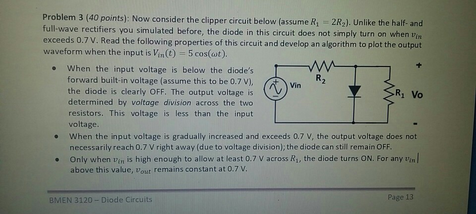 Solved Problem 3 (40 points): Now consider the clipper | Chegg.com