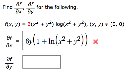 Solved Find partial differential f/partial differential x, | Chegg.com