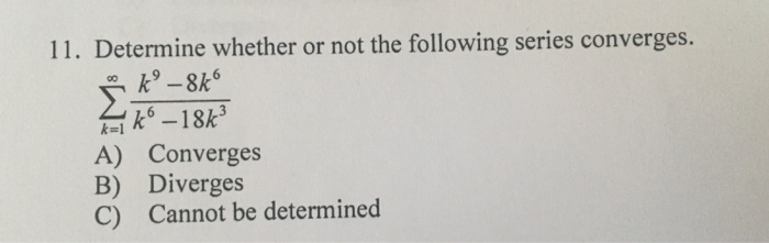 Solved Determine whether or not the following series | Chegg.com