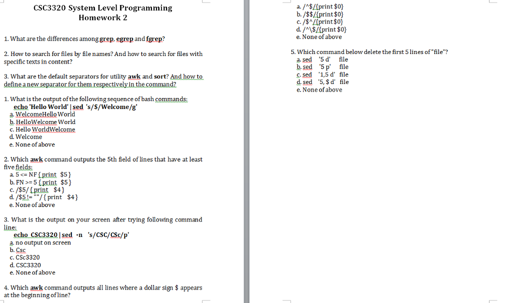 Solved What Are The Differences Among Grep Egrep And Fgrep Chegg solved-what-are-the-differences-among-grep-egrep-and-fgrep-chegg
