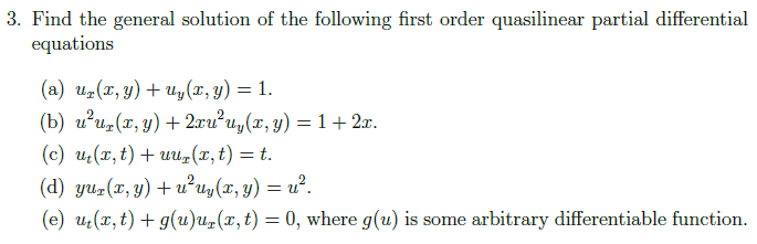 Solved Find the general solution of the following first | Chegg.com