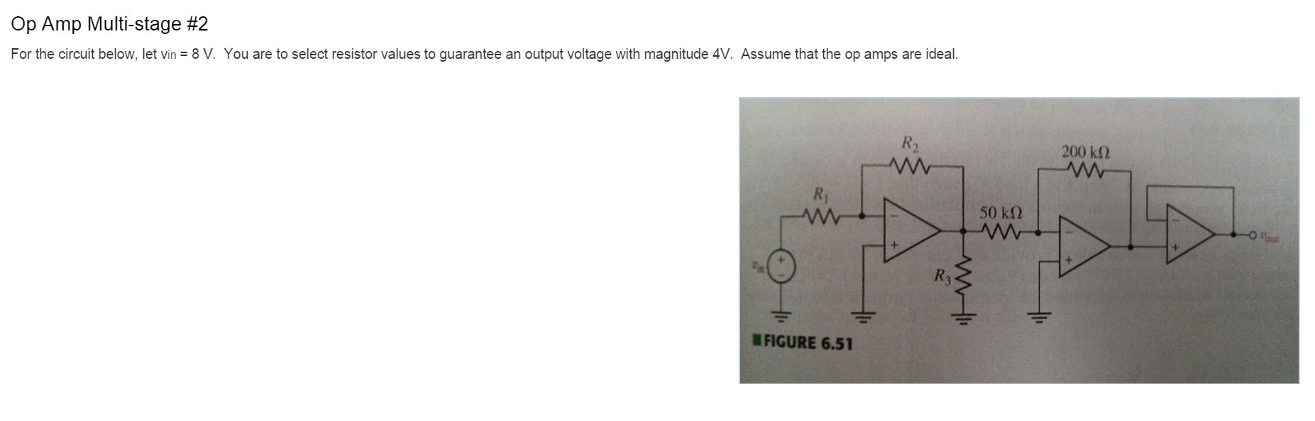 Solved Op Amp Multi-stage #2 For the circuit below, let Vin | Chegg.com