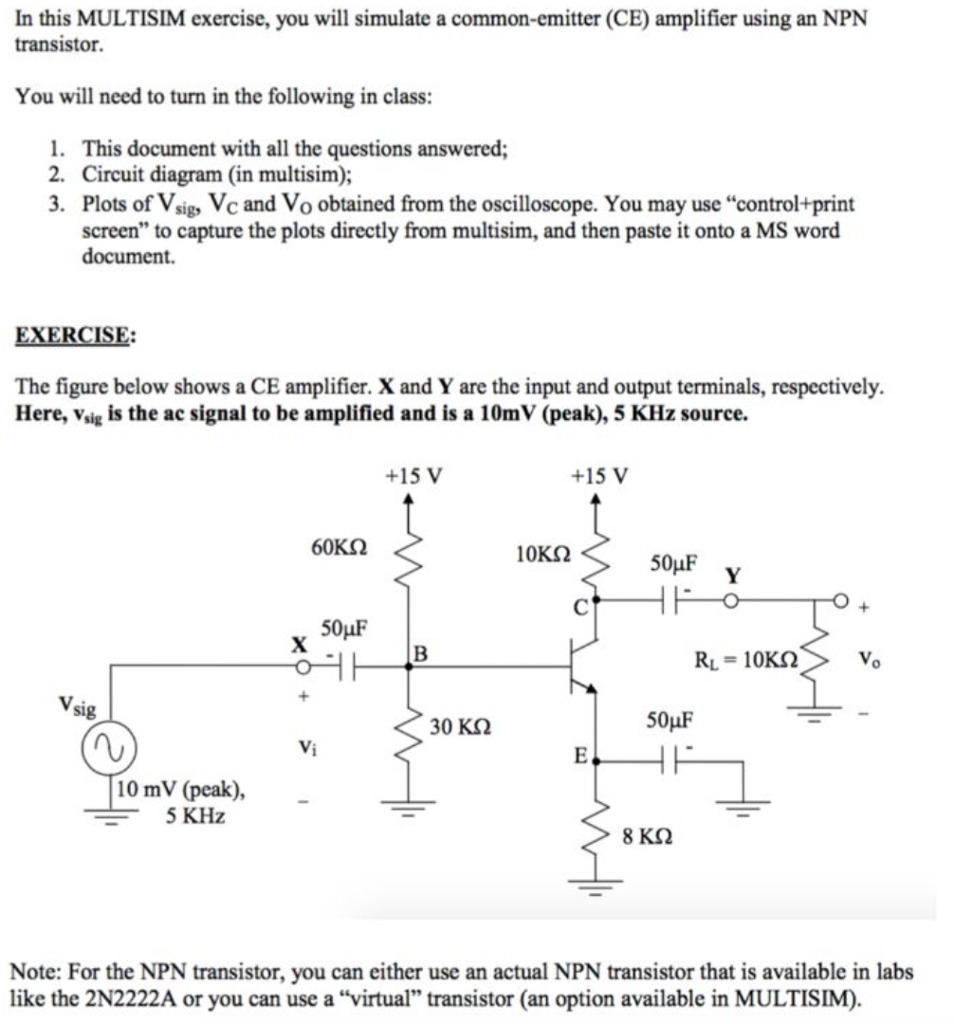 Solved In this MULTISIM exercise, you will simulate a | Chegg.com